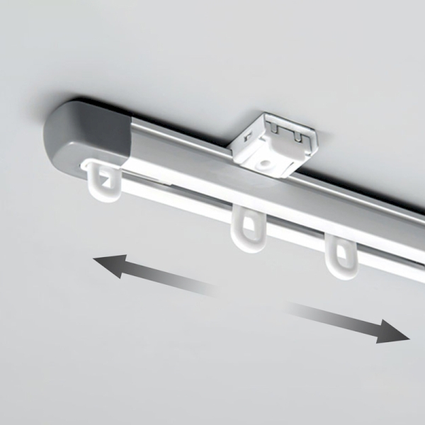 Ensemble de rails à rideaux en aluminium extensible