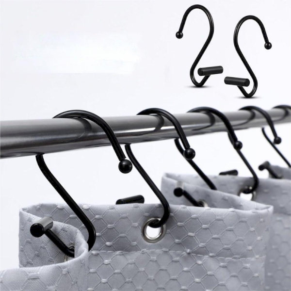 T-Bar Shower Curtain Hooks - Set of 12